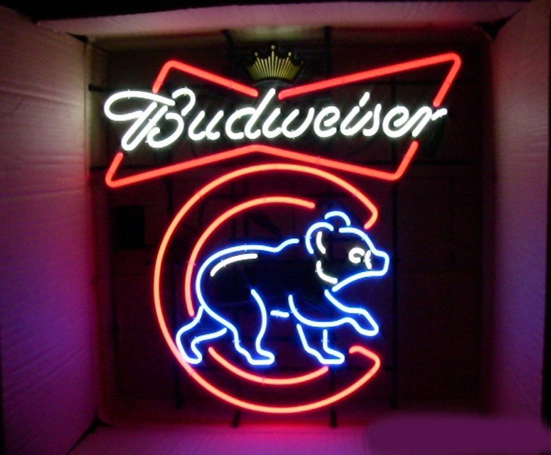 Budweiser Chicago Cubs Beer Logo Neon Sign Light Lamp – neonsign.us