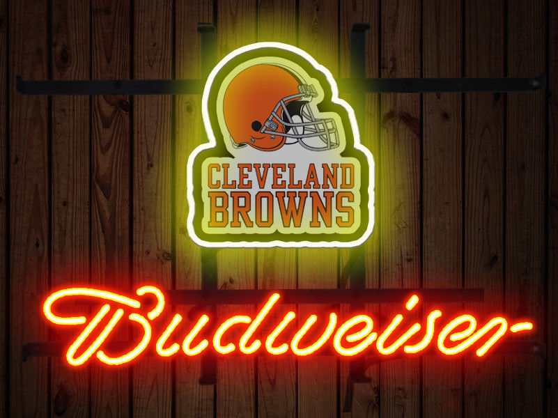 Budweiser Cleveland Browns Helmet Logo Neon Sign Light Lamp – neonsign.us