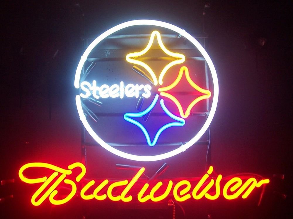 Budweiser Pittsburgh Steelers Logo Neon Sign Light Lamp – neonsign.us