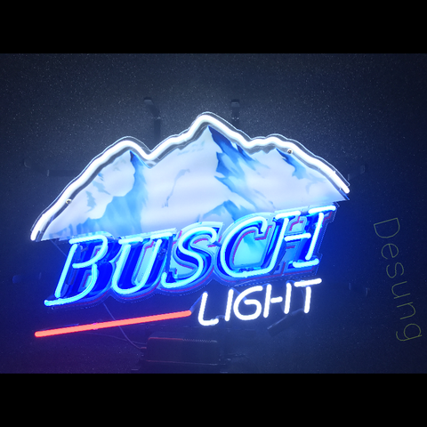 Busch Light Mountain HD Vivid Neon Sign – neonsign.us