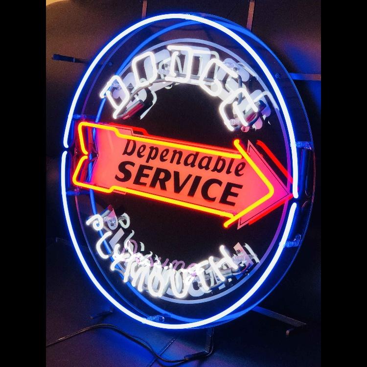 New Dodge Dependable Service Plymouth Auto Neon Sign with HD Vivid Pri ...