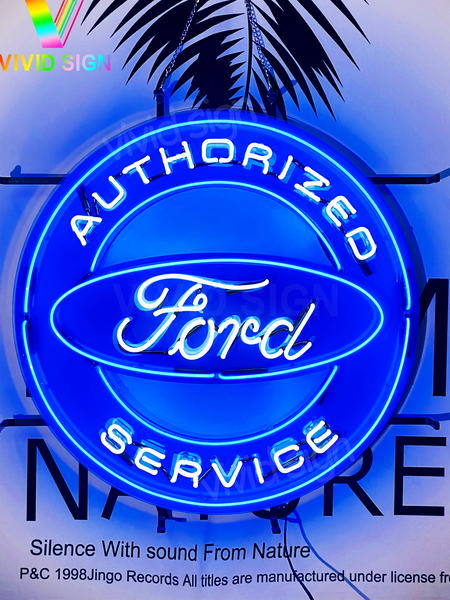 Ford Authorized Service Auto HD Vivid Neon Sign Lamp Light – neonsign.us