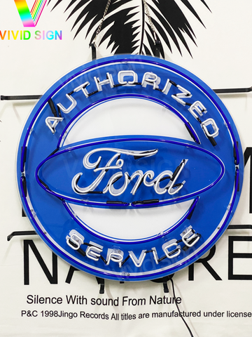 Ford Authorized Service Auto HD Vivid Neon Sign Lamp Light – neonsign.us