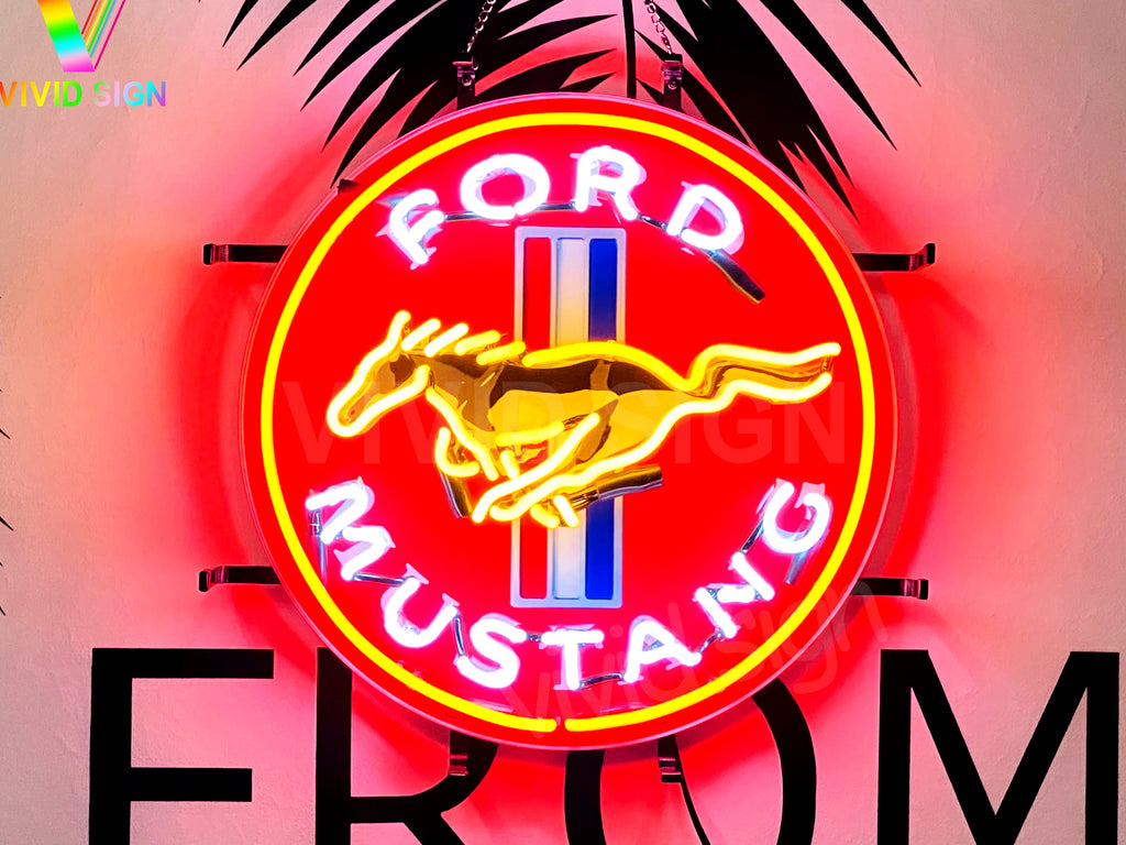 Ford Mustang Auto Dealer HD Vivid Neon Sign Lamp Light – neonsign.us