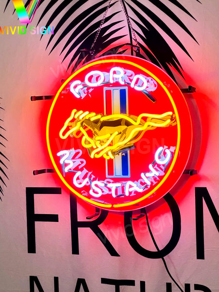 Ford Mustang Auto Dealer HD Vivid Neon Sign Lamp Light – neonsign.us