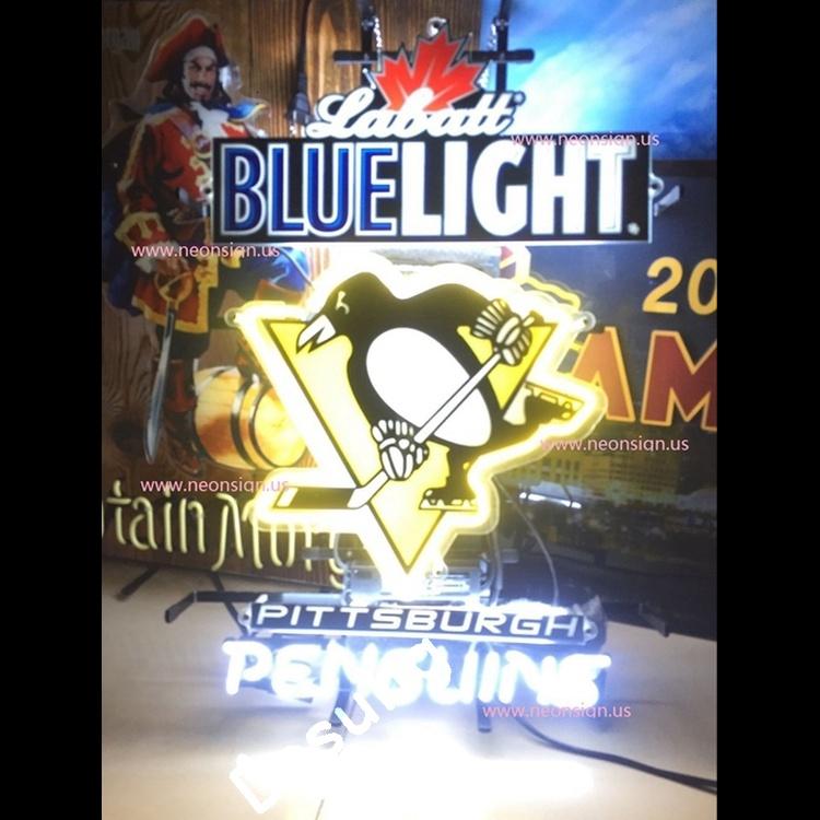 Labatt Blue Light Pittsburgh Penguins Vivid Neon Sign – neonsign.us