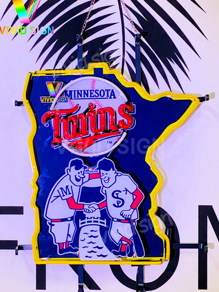 Minnesota Twins Alternate Logo Twin City HD Vivid Neon Sign Light Lamp ...