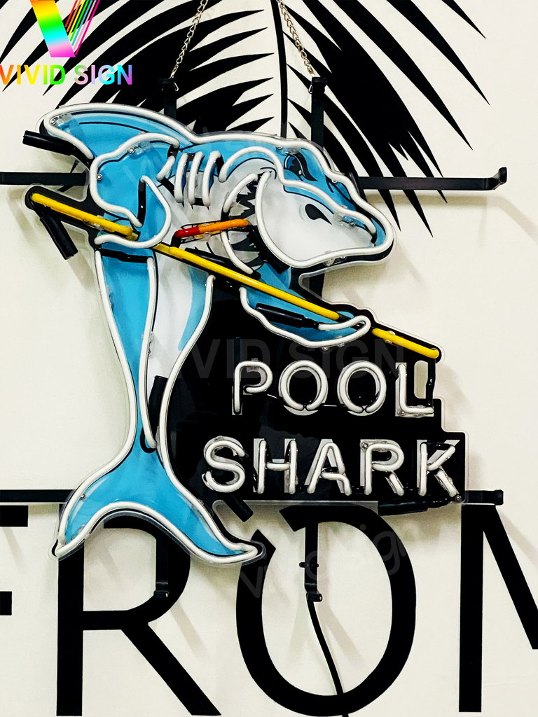 Pool Shark Billiards Purple HD Vivid Neon Sign Lamp Light – neonsign.us
