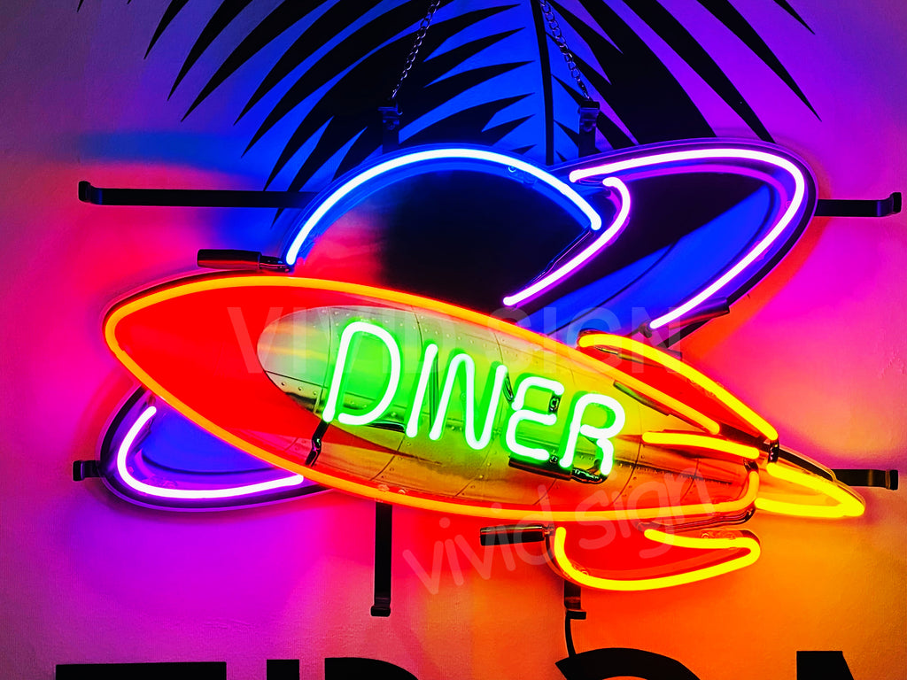 Rocket Diner HD Vivid Neon Sign Lamp Light – neonsign.us