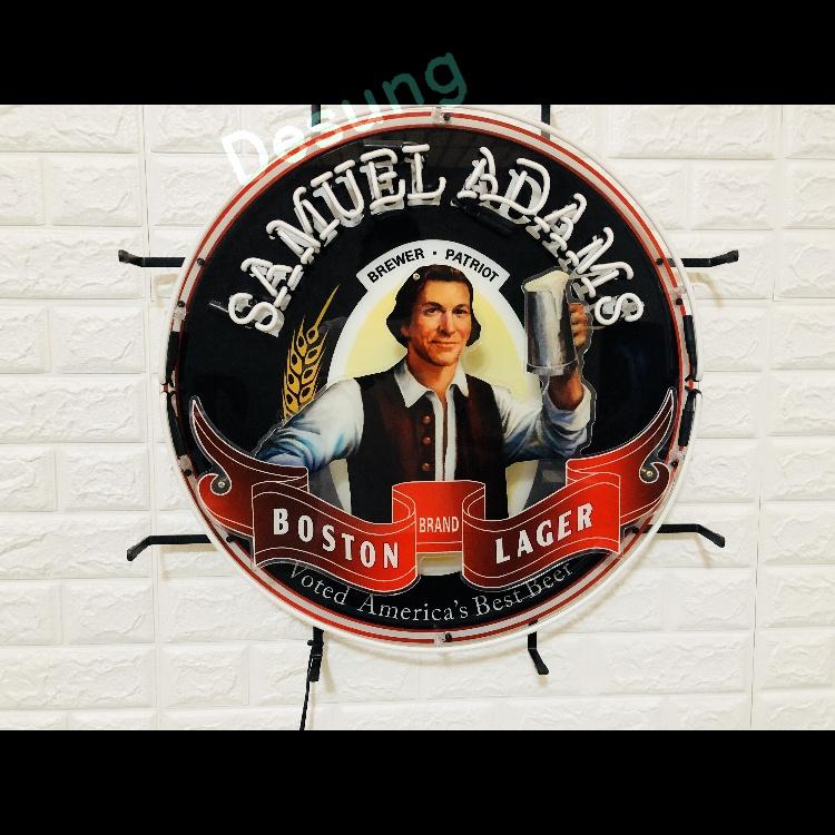 New Samuel Adams Boston Lager Beer Light Neon Sign with HD Vivid Print ...