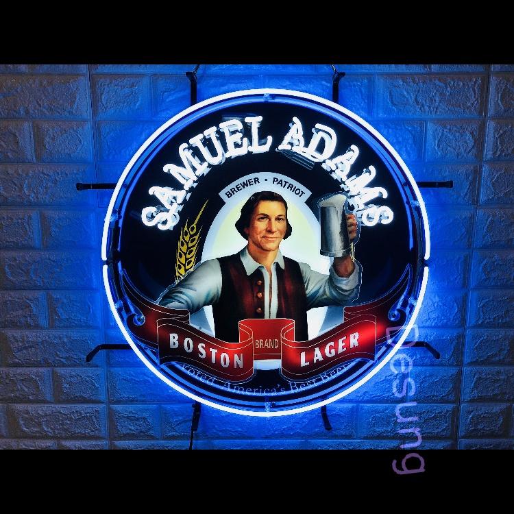 New Samuel Adams Boston Lager Beer Light Neon Sign with HD Vivid Print ...