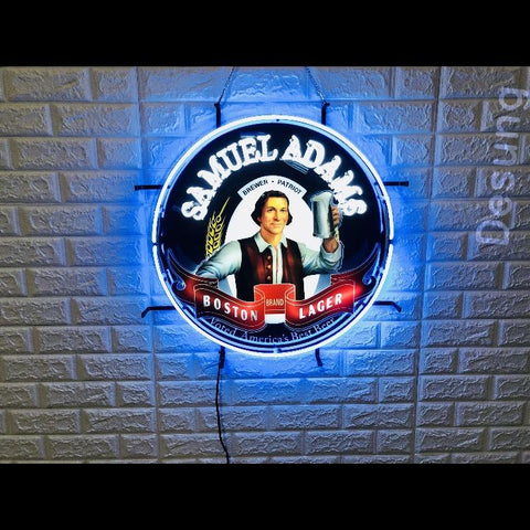 New Samuel Adams Boston Lager Beer Light Neon Sign with HD Vivid Print ...
