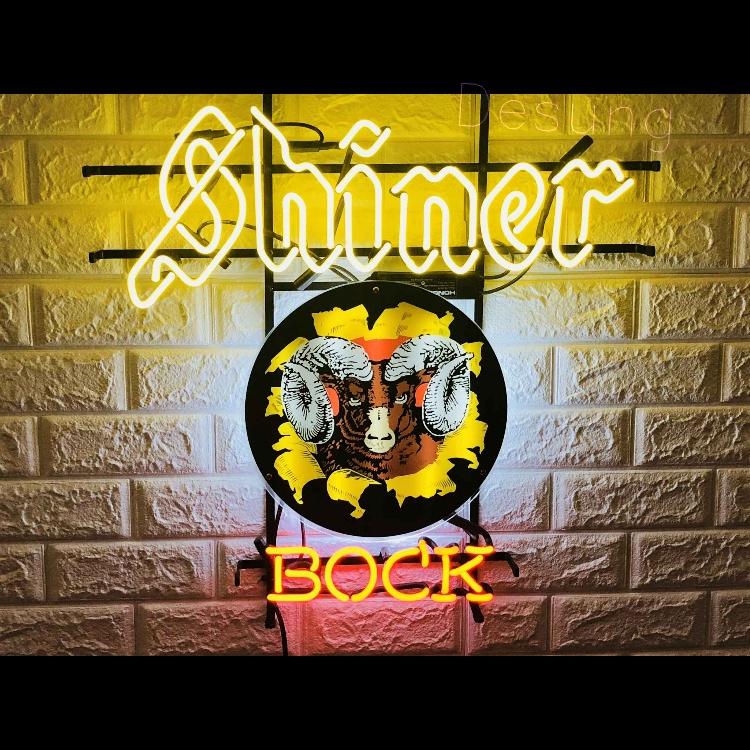 New Shiner Bock Beer Bar Light Neon Sign with HD Vivid Printing ...