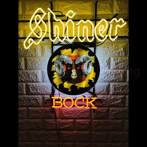 New Shiner Bock Beer Bar Light Neon Sign with HD Vivid Printing ...