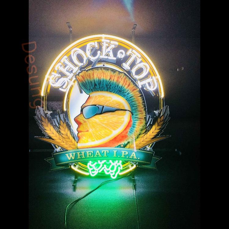 Rare New Shock Top Wheat IPA Beer Bar Light Neon Sign with HD Vivid Pr ...