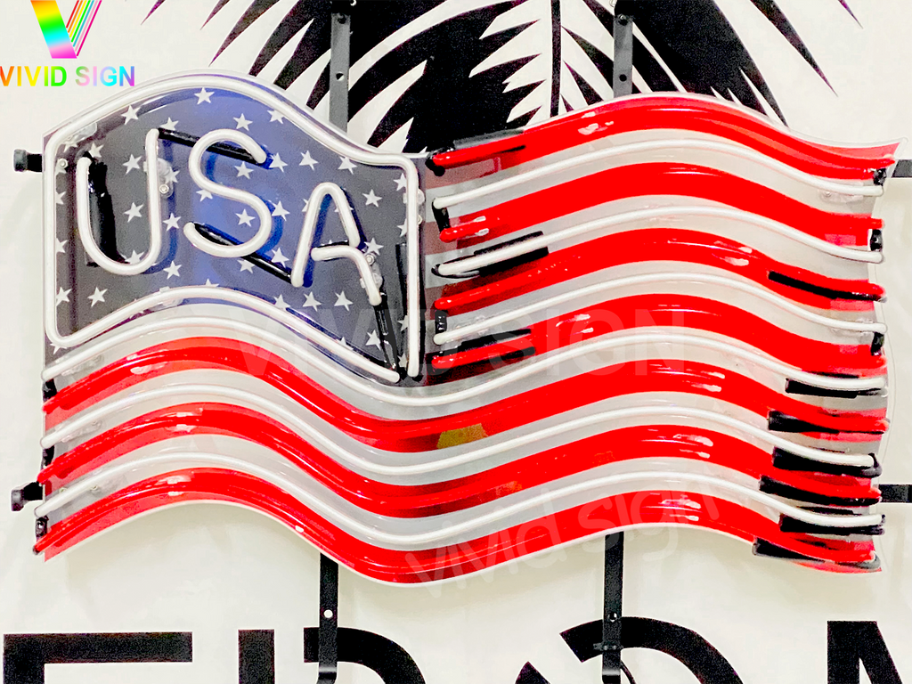USA Flag HD Vivid Neon Sign Light Lamp – neonsign.us