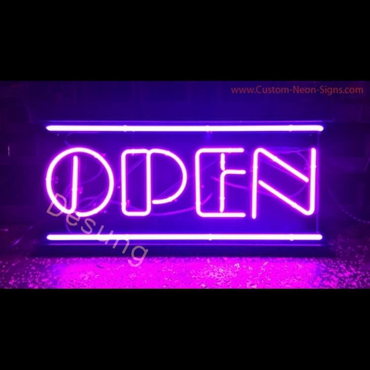 Open Purple Neon Sign – neonsign.us